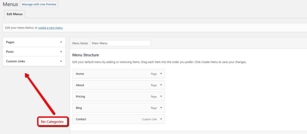 How To Add Missing Menu Items In Wordpress Ampzero Media